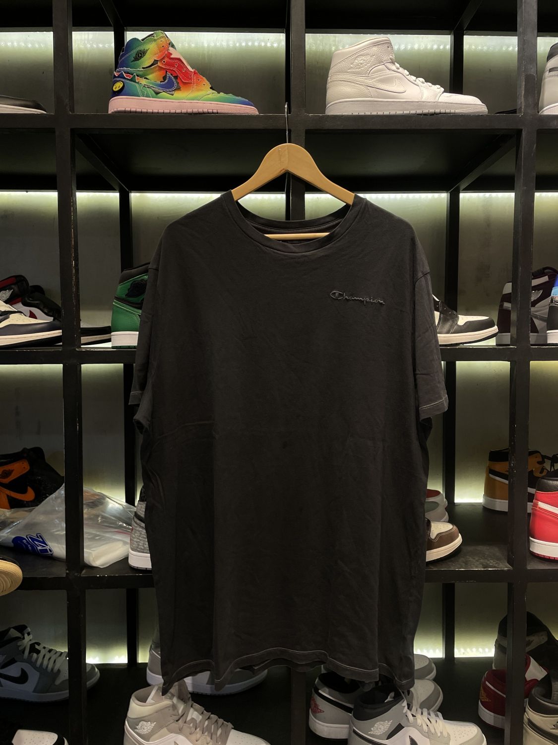 Champion Dark Grey Script Tee | AfterMarket