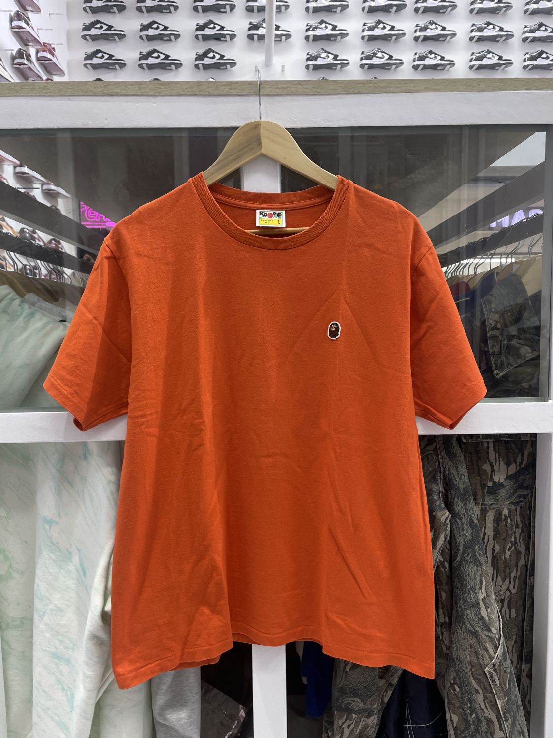 Bape Orange Basic Logo Tee | AfterMarket