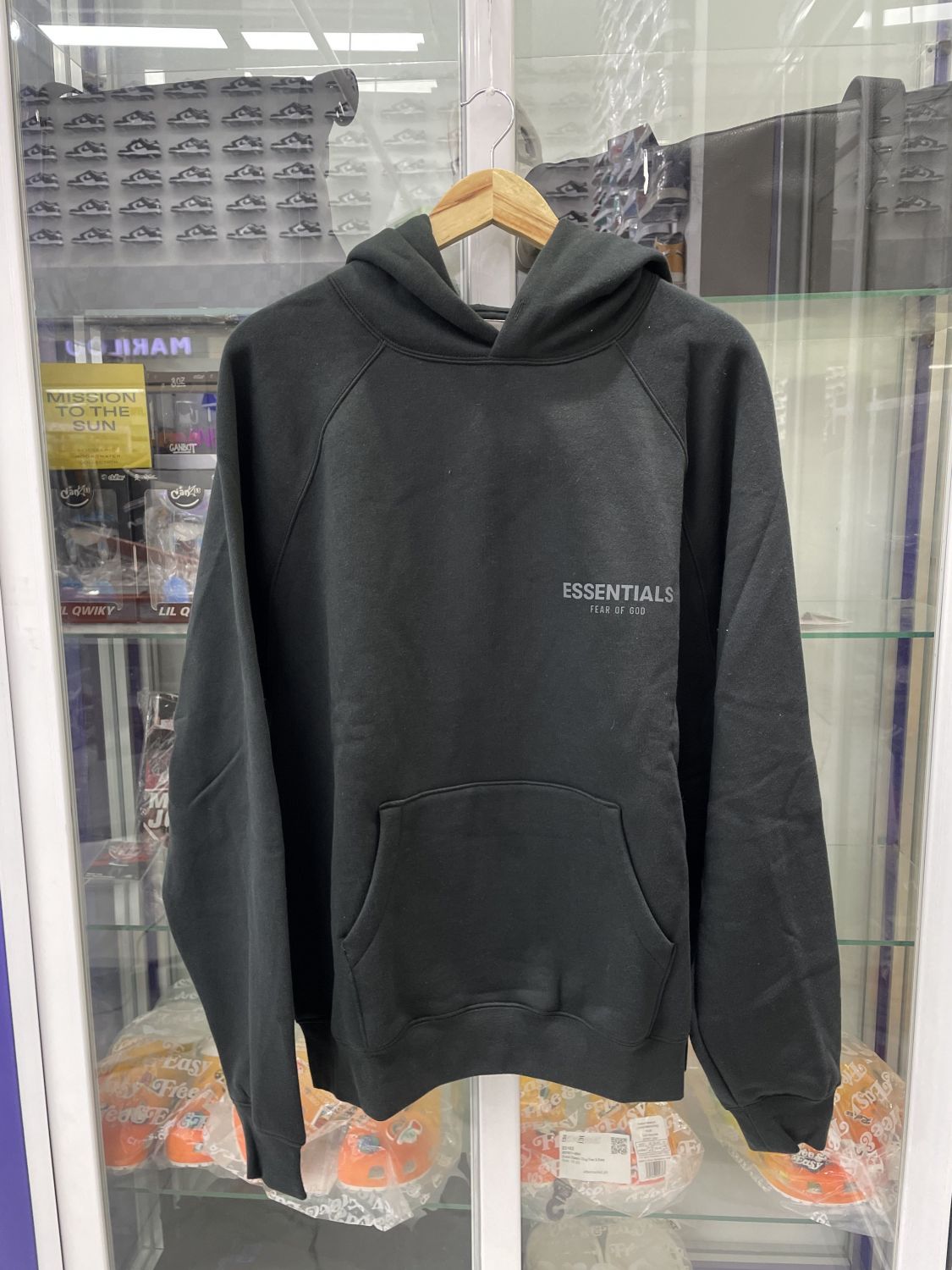 Fear Of God Essentials Ss21 Core Black Hoodie | AfterMarket