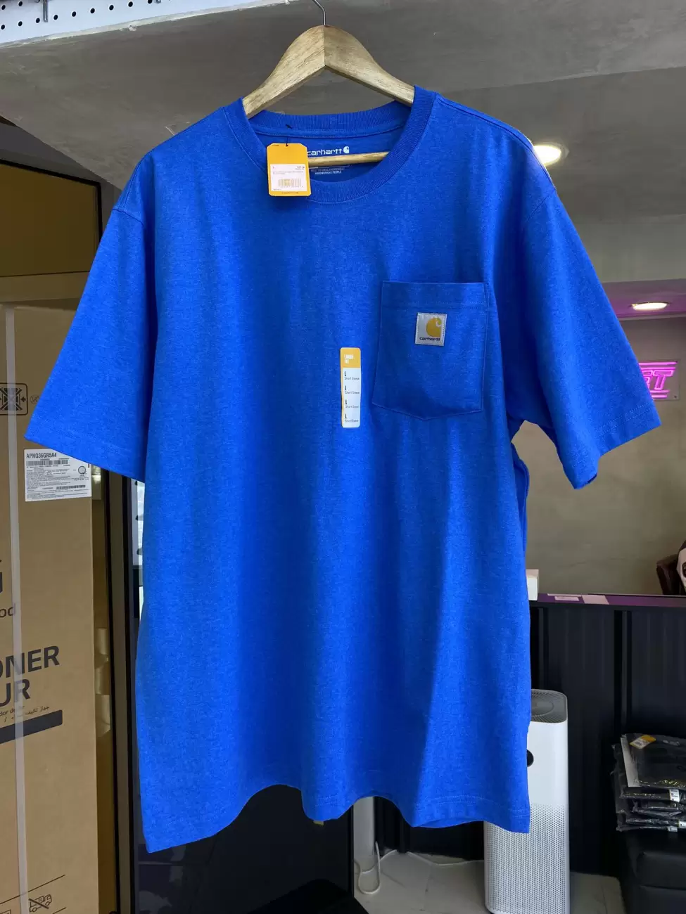 Carhartt Marine Blue Heather Loose Fit Heavyweight Short Sleeve Pocket ...