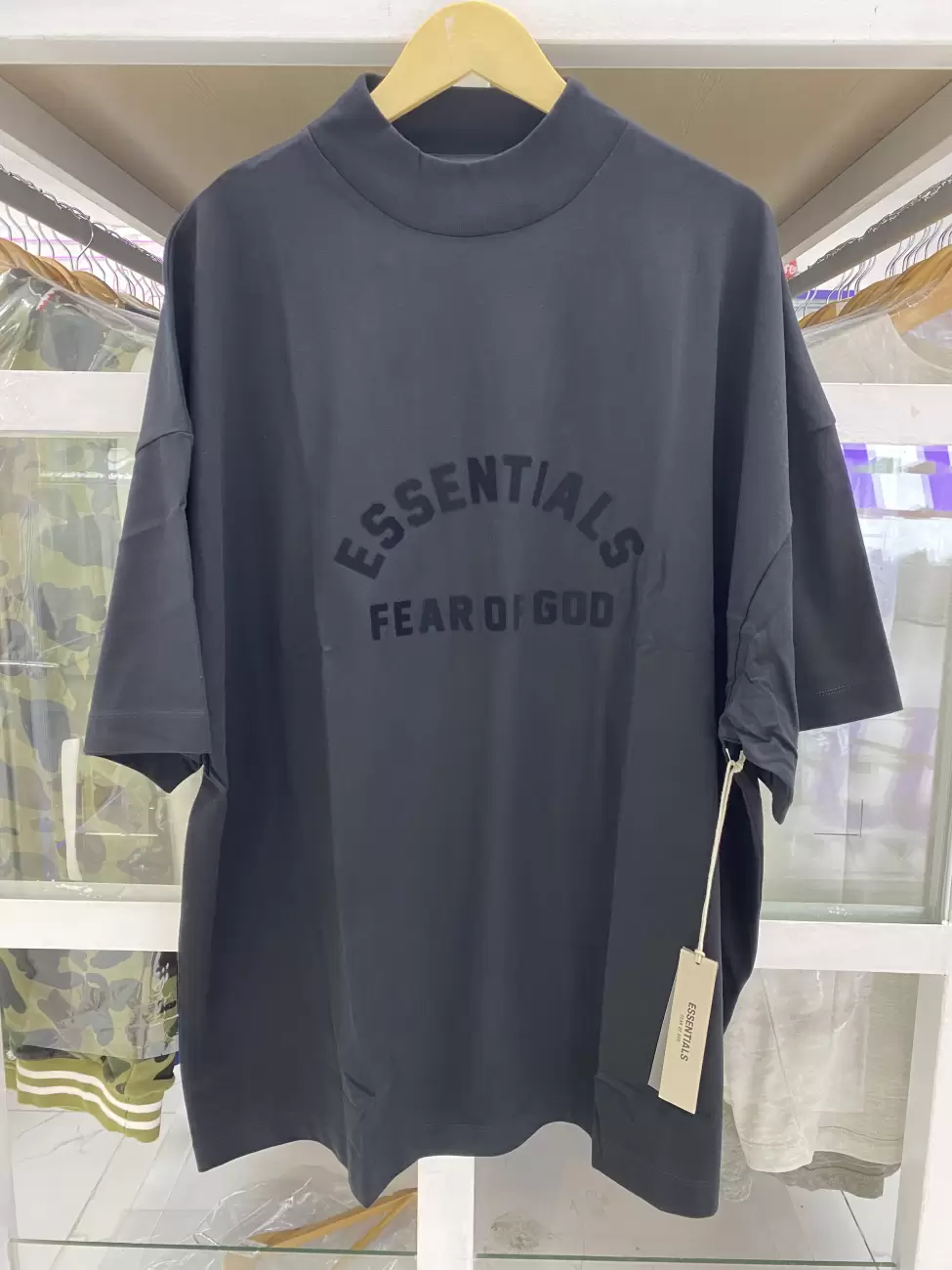 Fear Of God Essentials Fw23 Core Jet Black Tee | AfterMarket