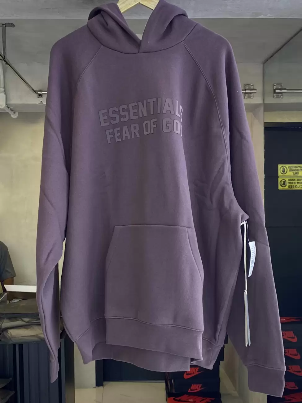 Fear Of God Essentials Ss22 Plum Hoodie | AfterMarket