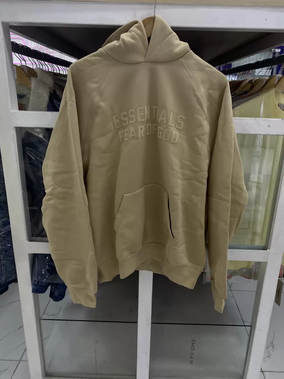 Fear Of God Essentials Ss23 Sand Hoodie | AfterMarket