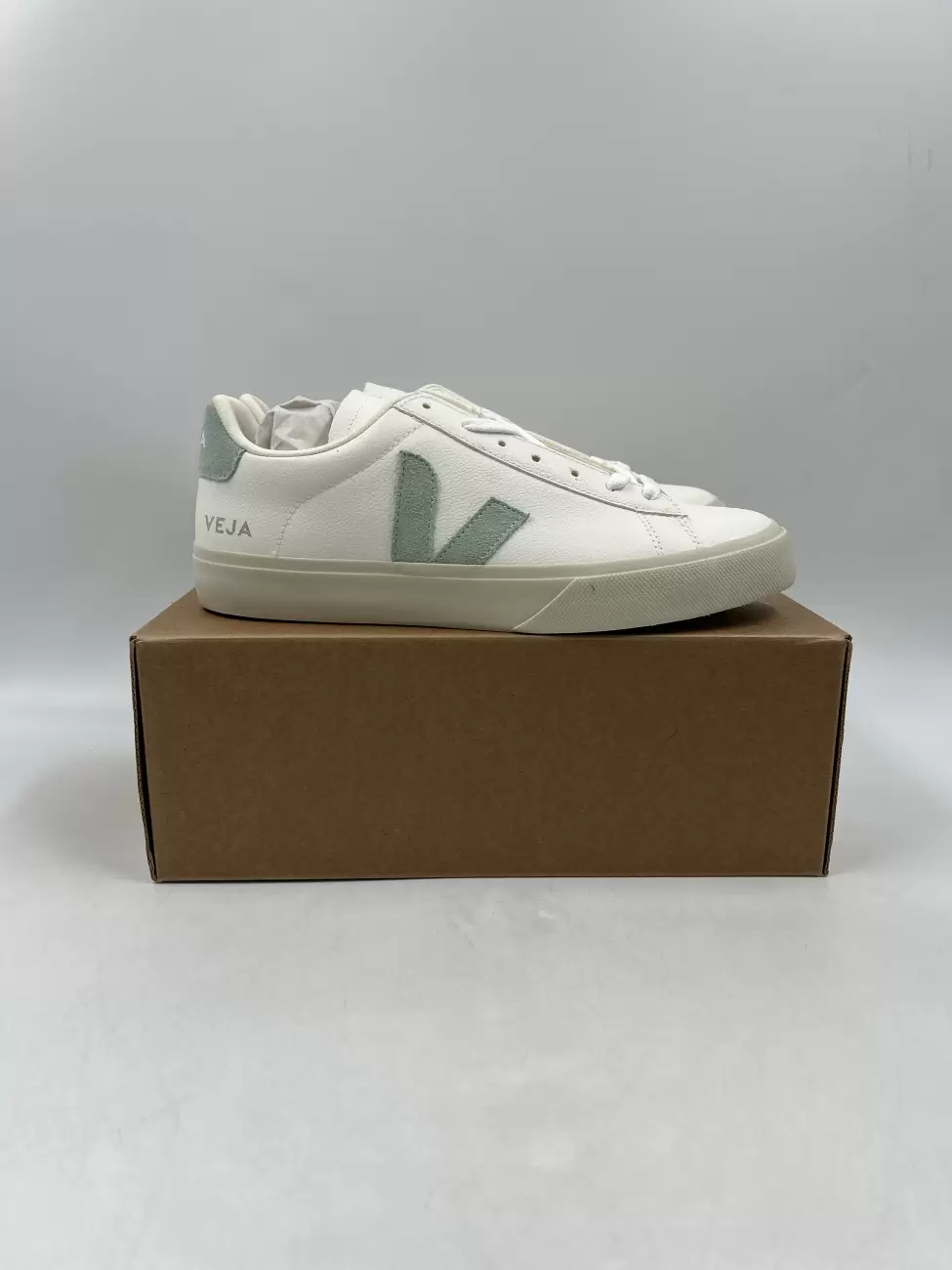 Veja Campo Low Chromefree Leather White Matcha (Womens) | AfterMarket