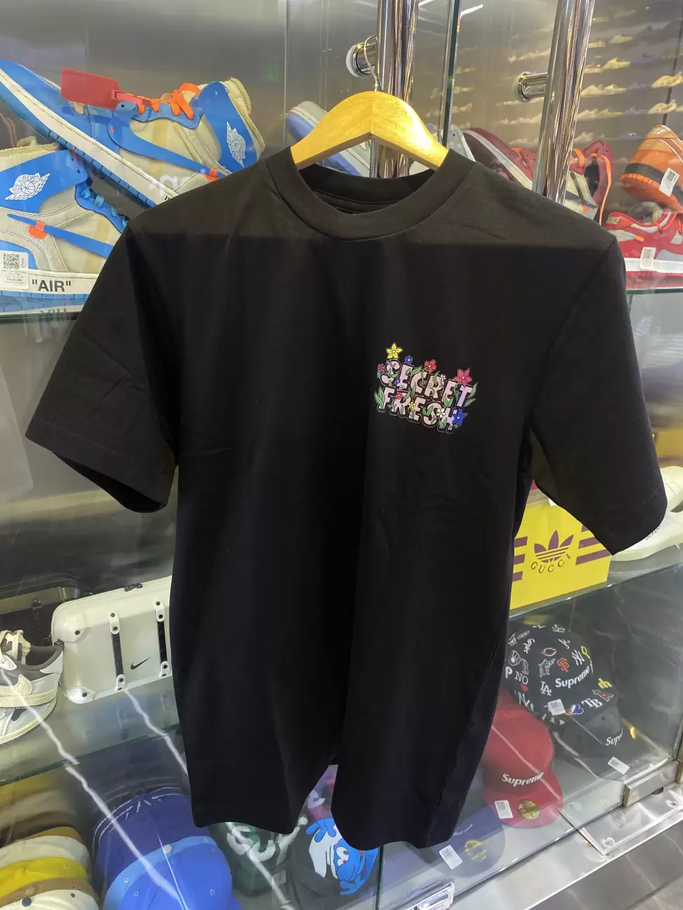 Secret Fresh Flower Black T-Shirt | AfterMarket