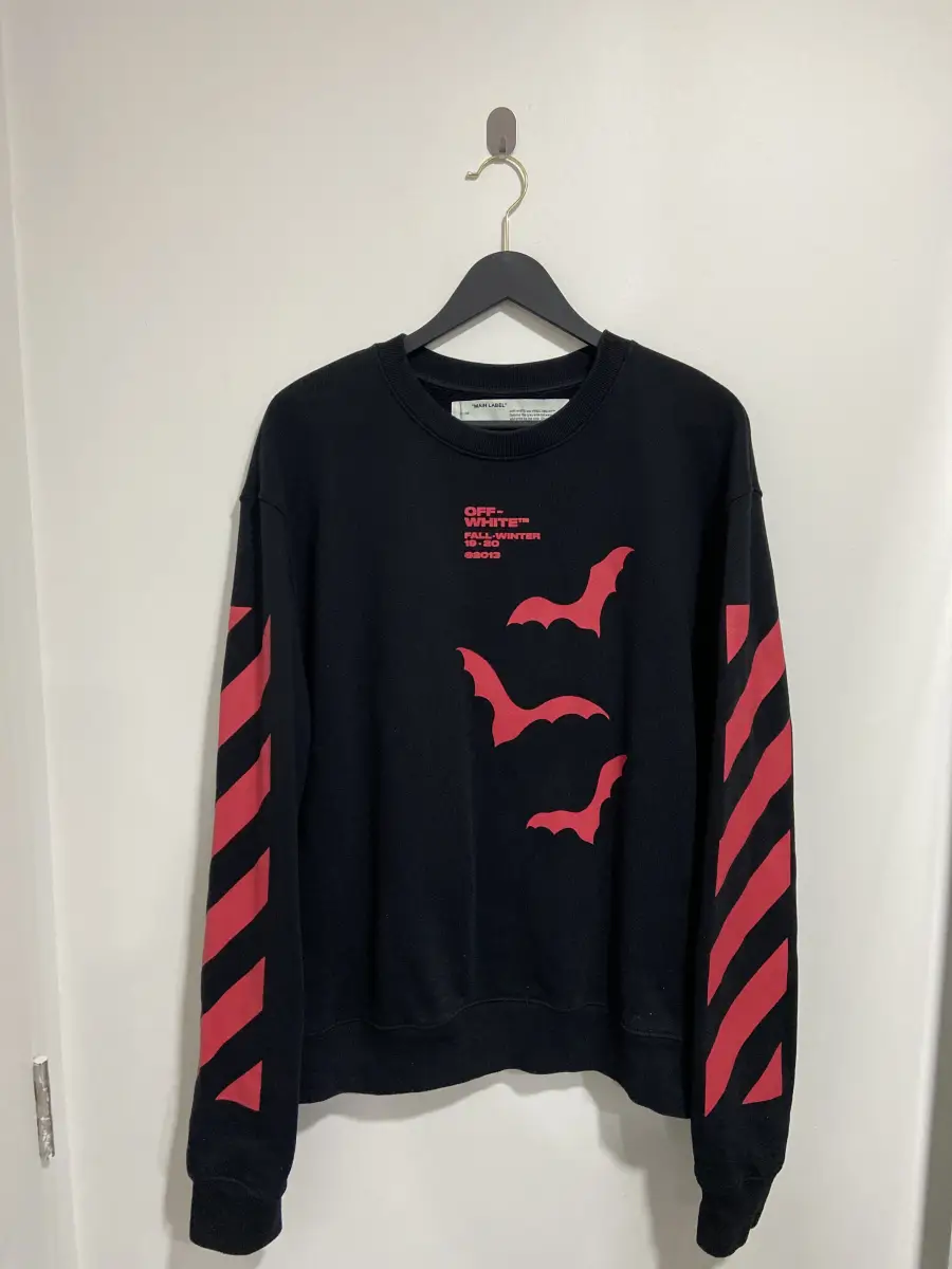 Off-White Diagonal Sleeve Bats Crewneck | AfterMarket