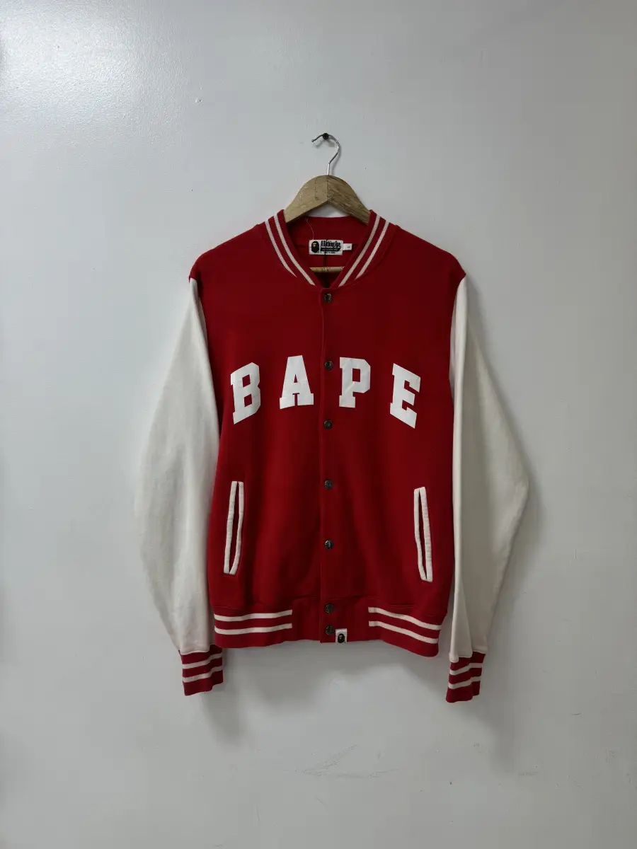 Bape Varsity Red / White College Jacket | AfterMarket