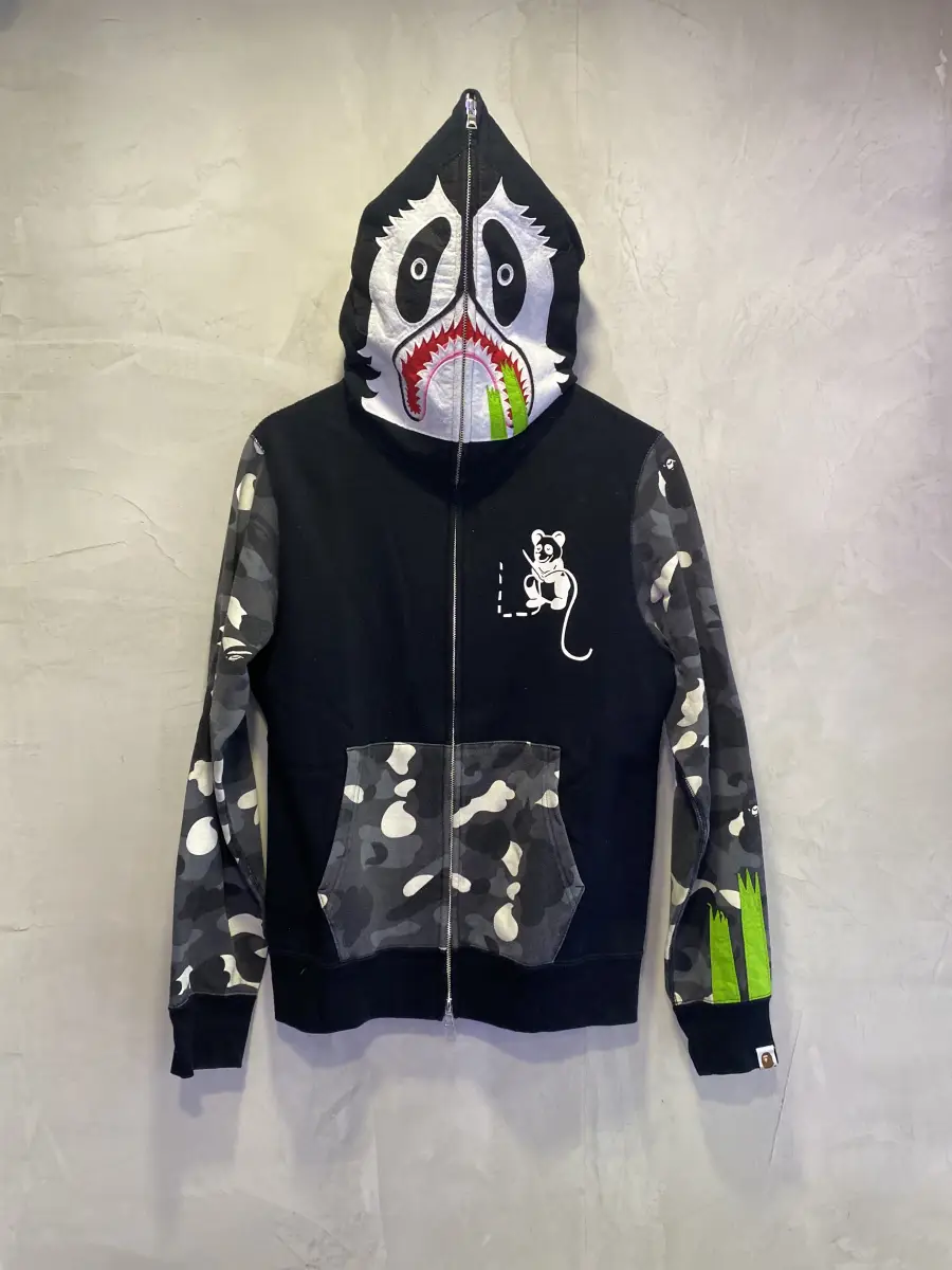 Bape Shark Panda Full Zip Camou Hoodie | AfterMarket